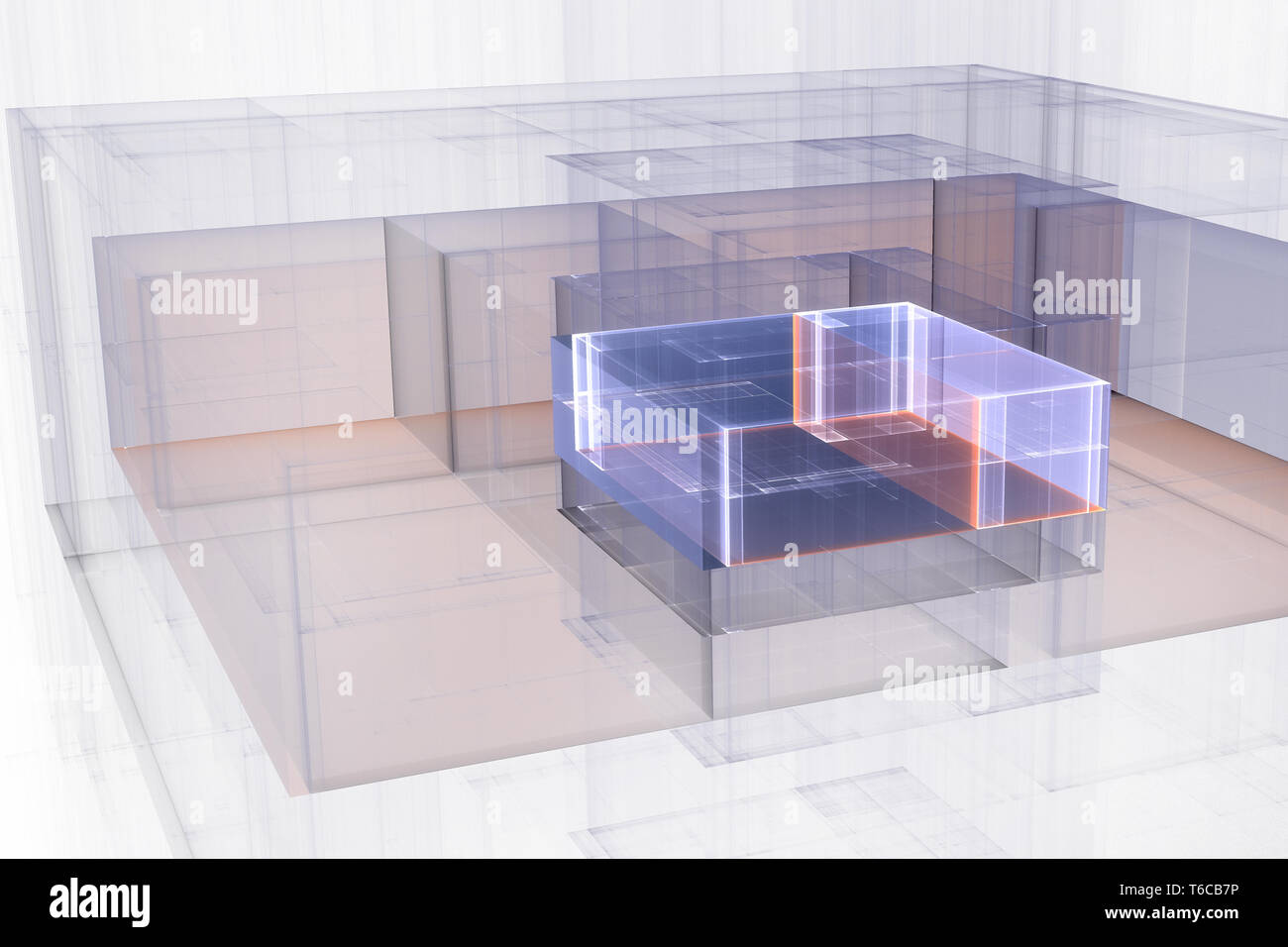 An illustrated generic architectural blueprint. The overhead floorplan ...