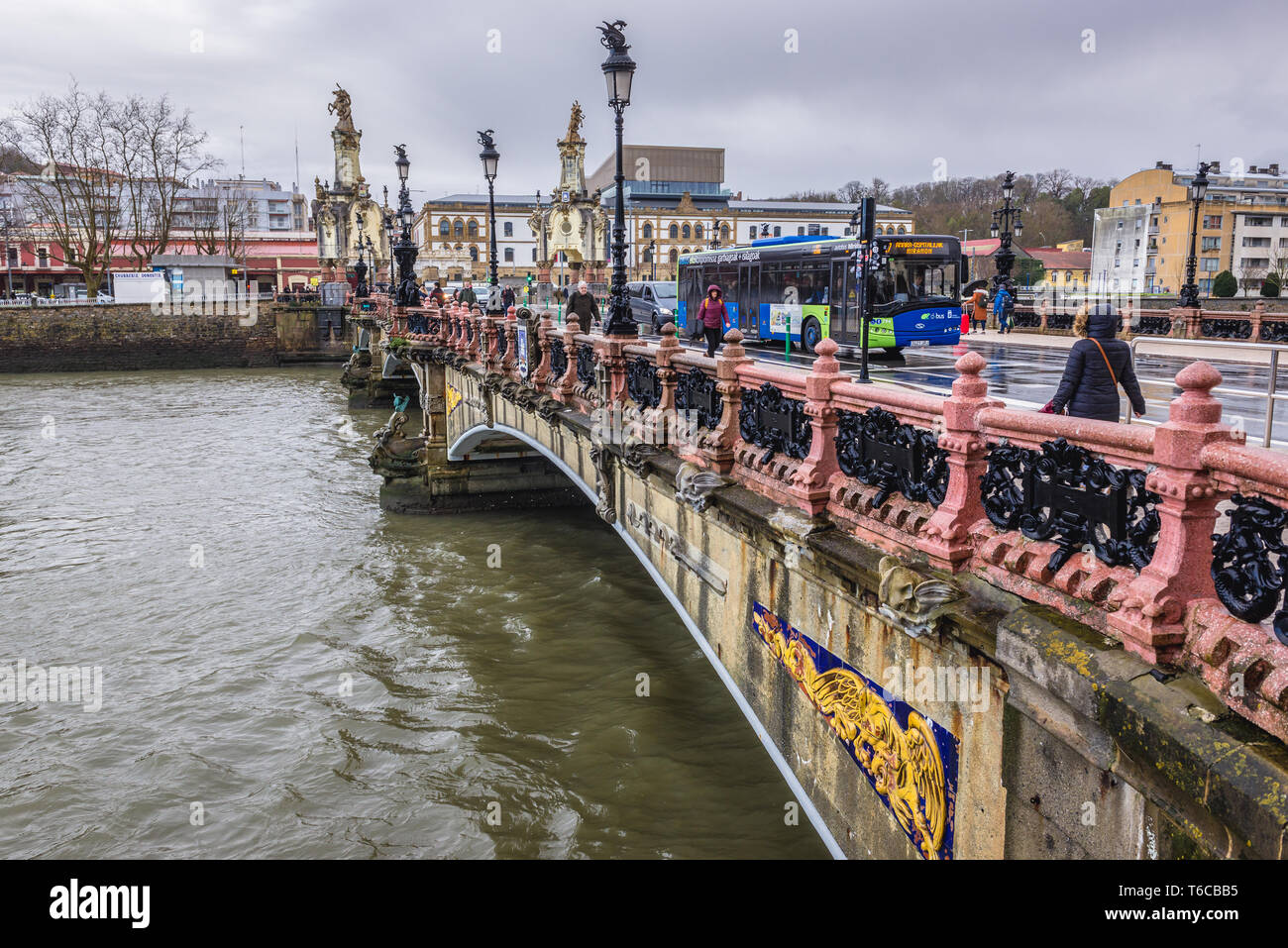 Maria Cristina Bridge in San Sebastian coastal city and municipality ...