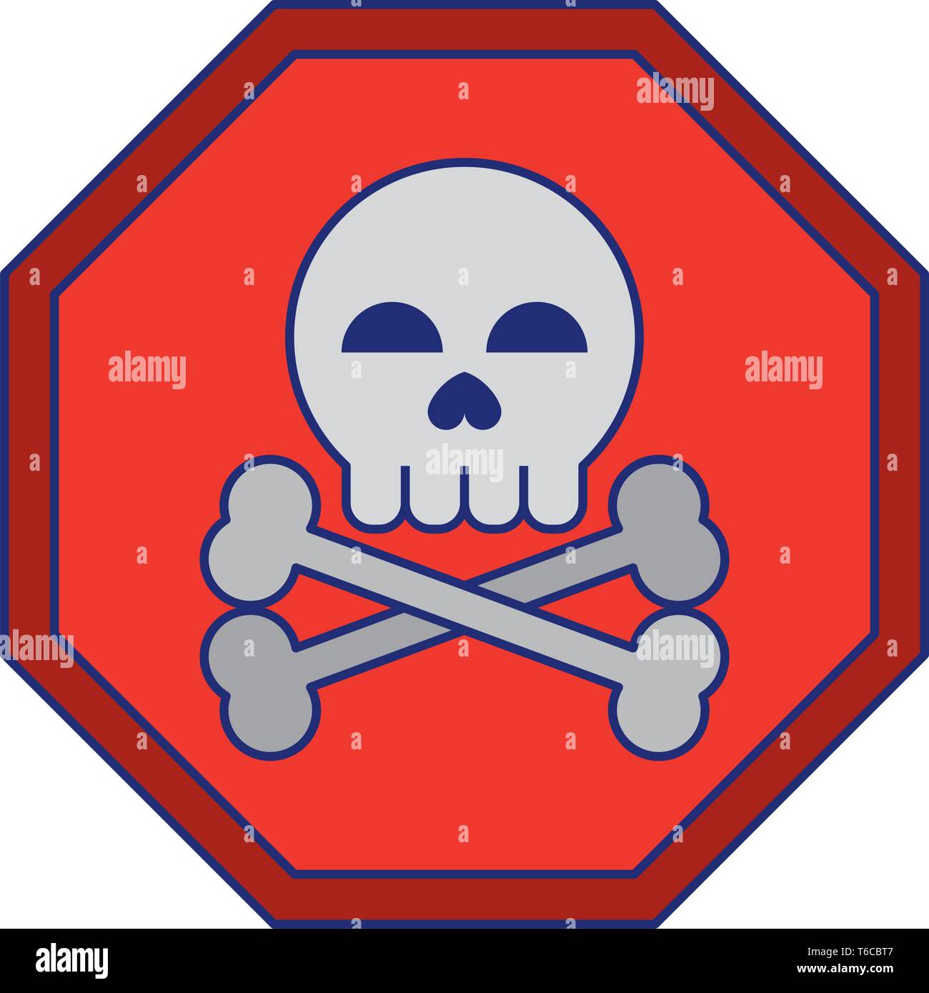 danger sign icon blue lines Stock Vector Image & Art - Alamy