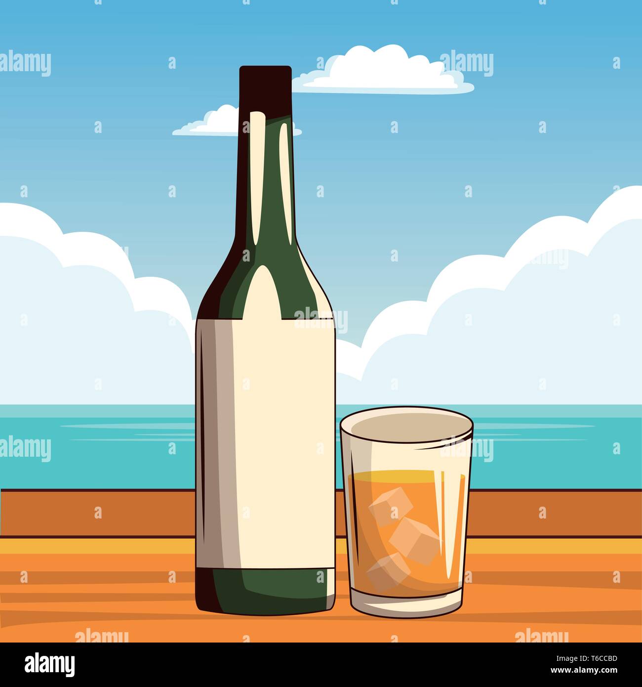 alcoholic drinks beverages cartoon Stock Vector Image & Art - Alamy