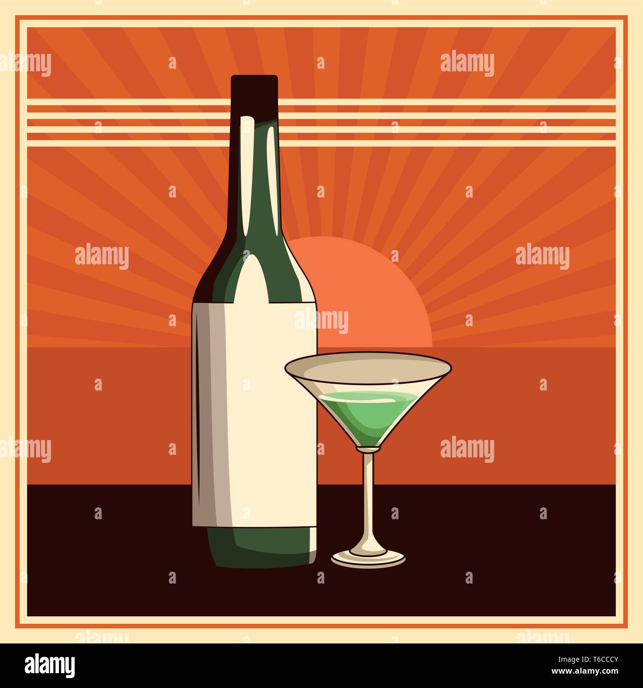 alcoholic drinks beverages cartoon Stock Vector Image & Art - Alamy
