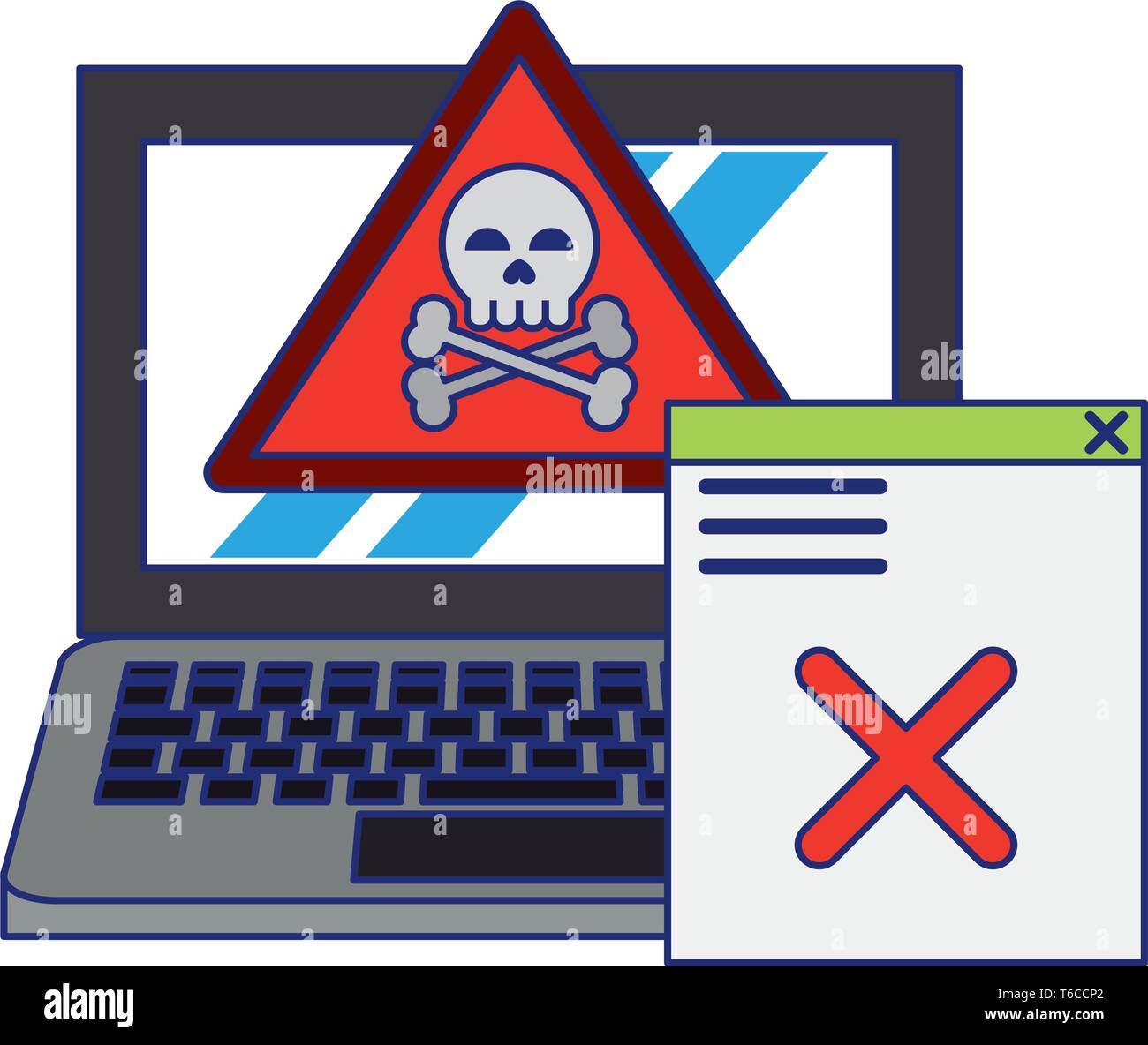 danger sign with computer blue lines Stock Vector Image & Art - Alamy