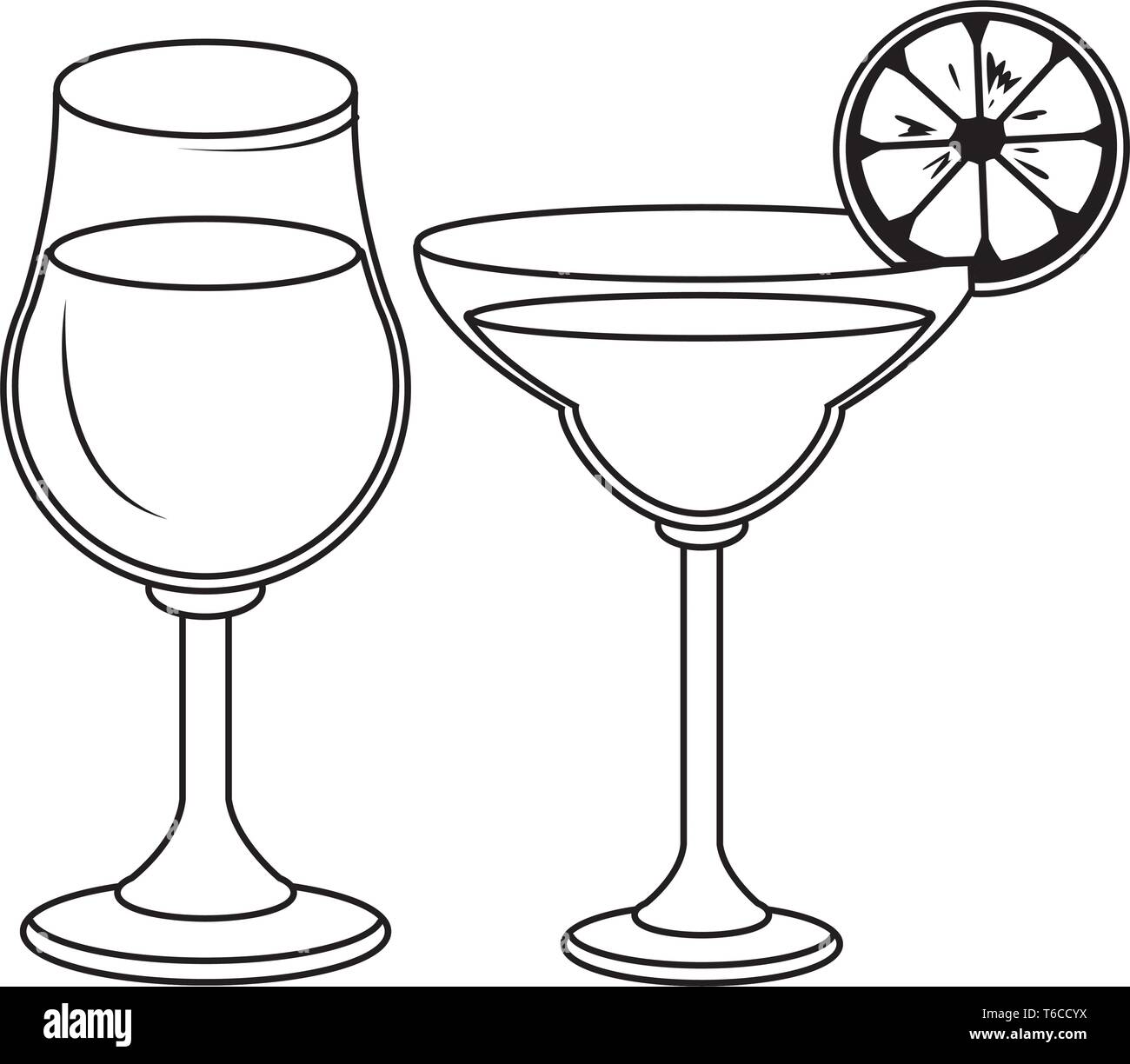 alcoholic drinks beverages cartoon Stock Vector Image & Art - Alamy