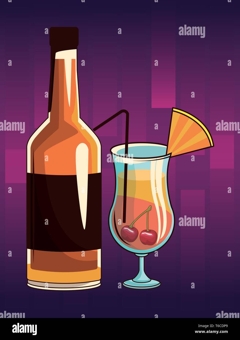 alcoholic drinks beverages cartoon Stock Vector Image & Art - Alamy