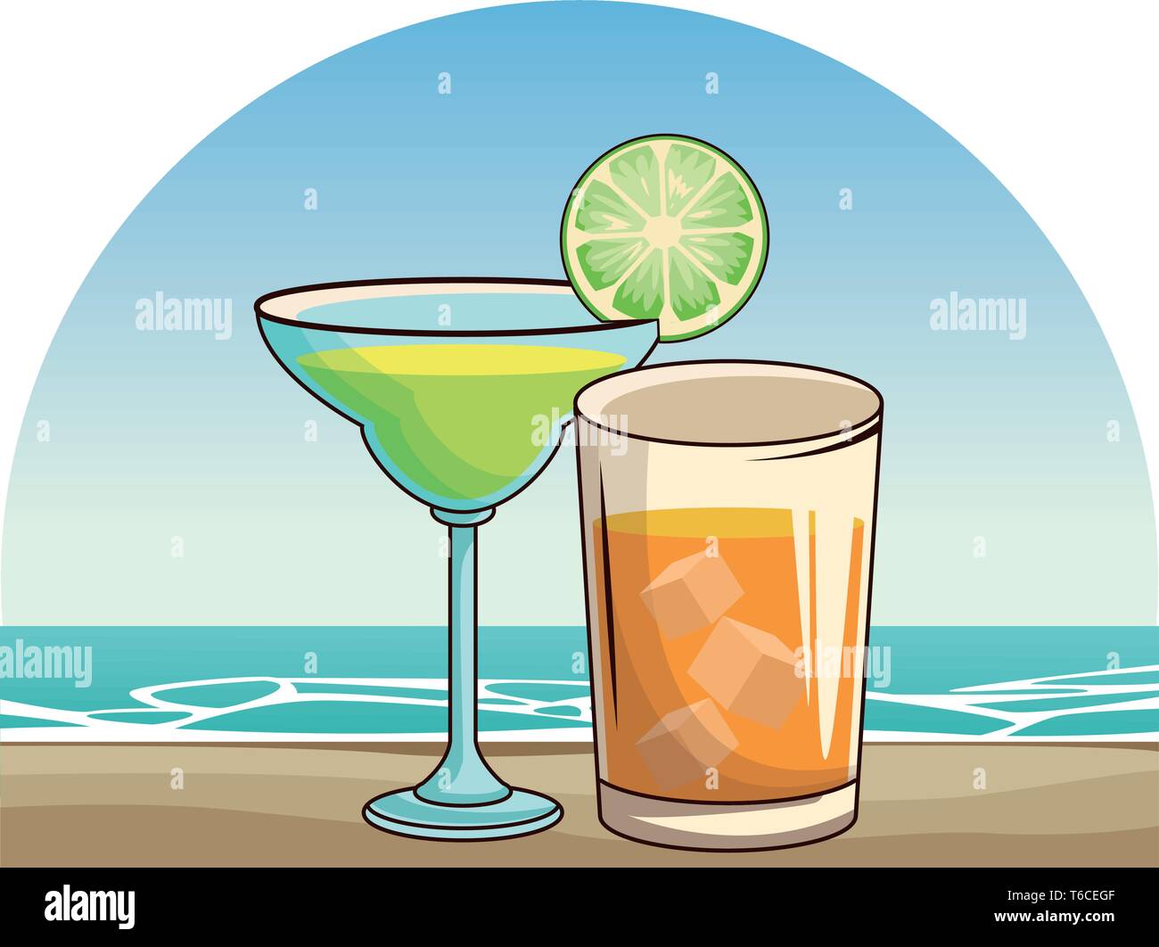 alcoholic drinks beverages cartoon Stock Vector Image & Art - Alamy