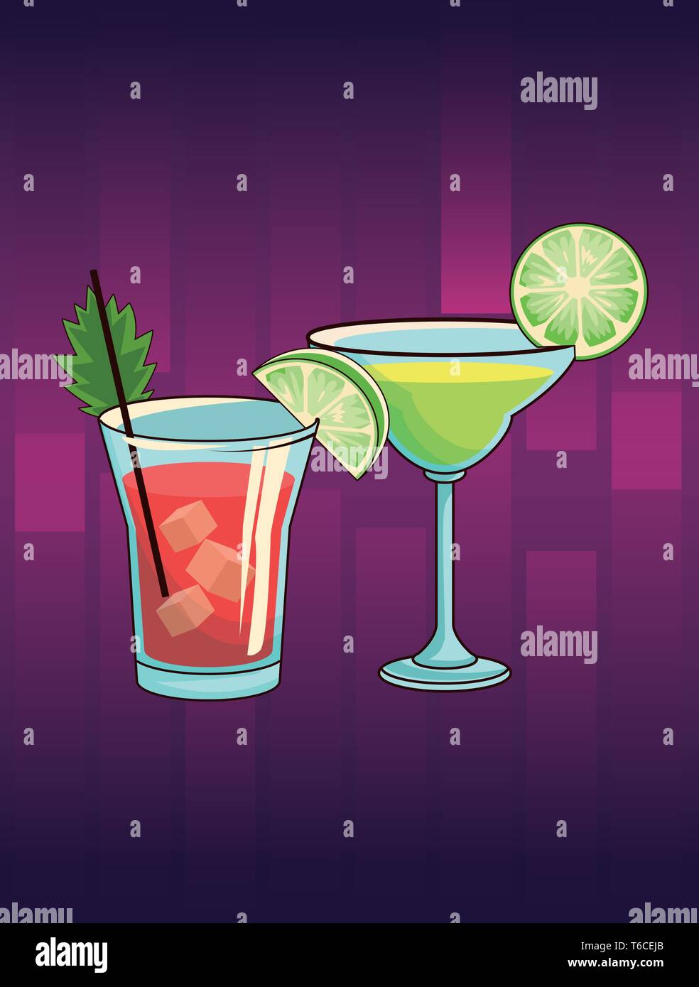 alcoholic drinks beverages cartoon Stock Vector Image & Art - Alamy