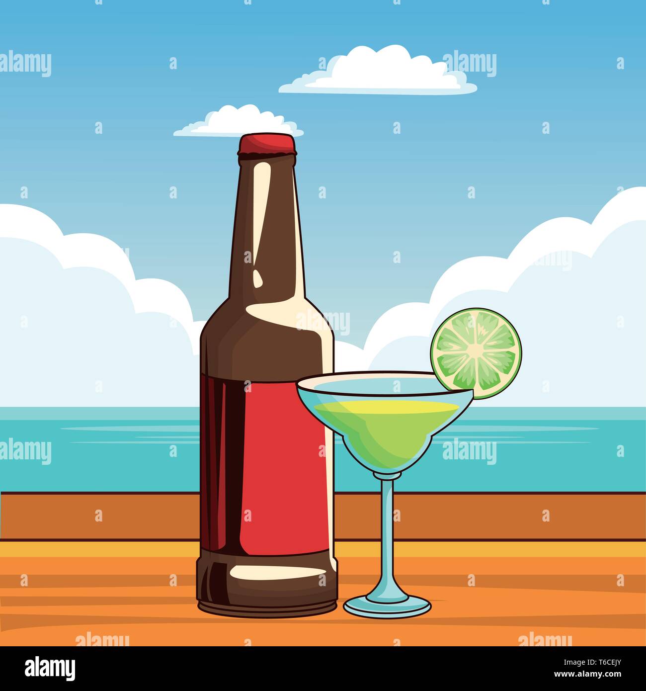 alcoholic drinks beverages cartoon Stock Vector Image & Art - Alamy