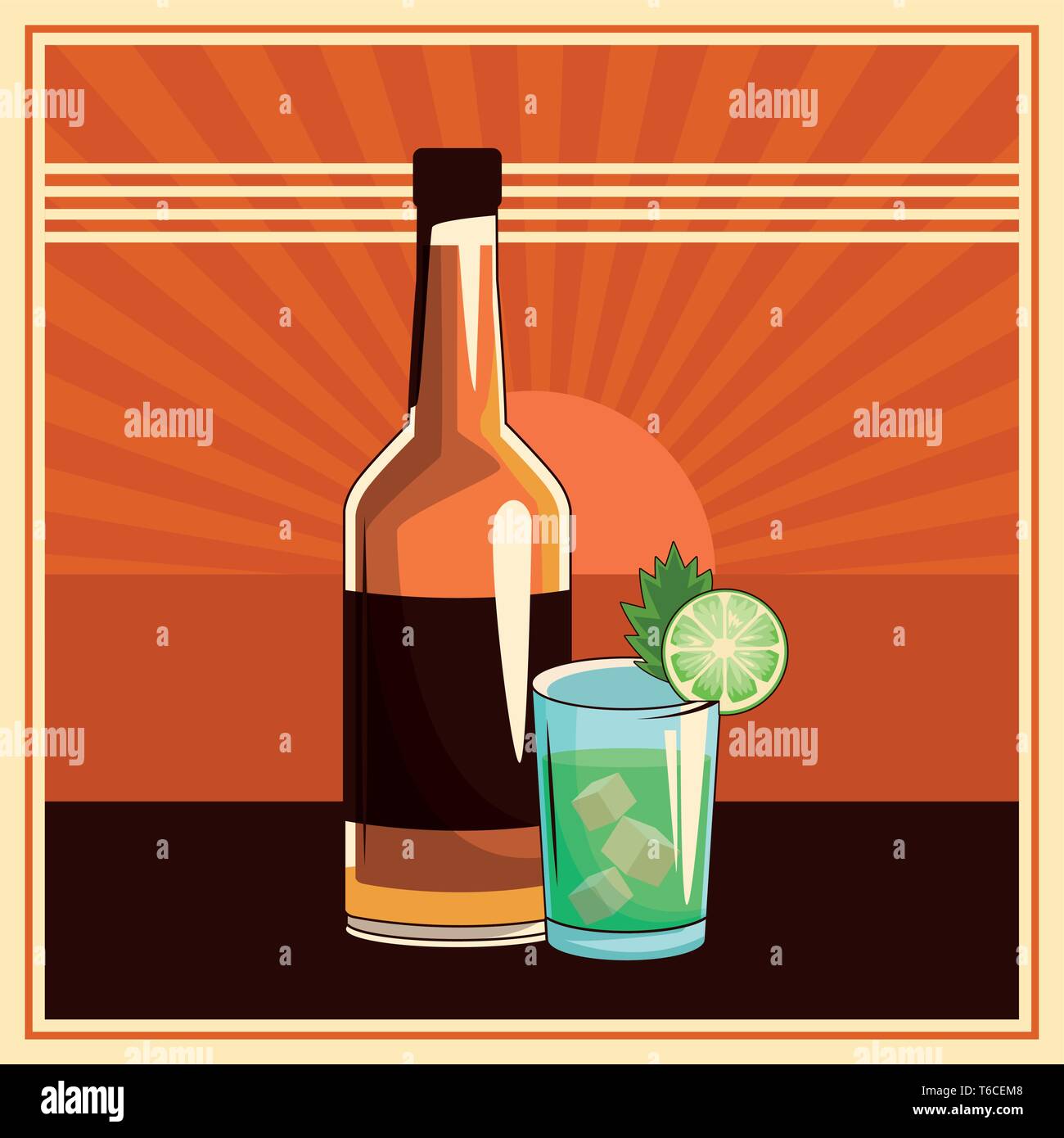 alcoholic drinks beverages cartoon Stock Vector Image & Art - Alamy