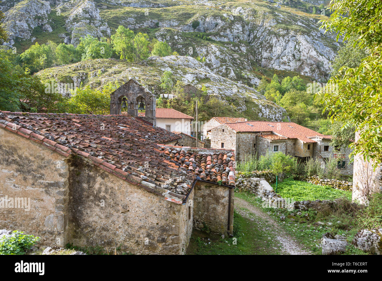 The village Bulnes in the Picos de Europa Stock Photo - Alamy