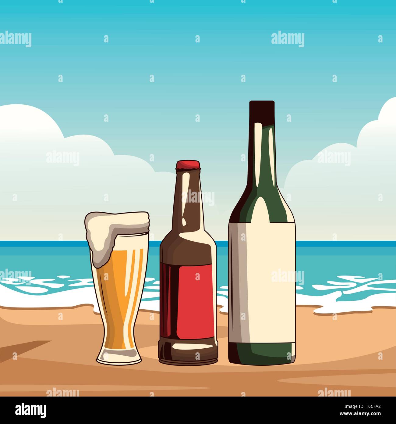 alcoholic drinks beverages cartoon Stock Vector Image & Art - Alamy