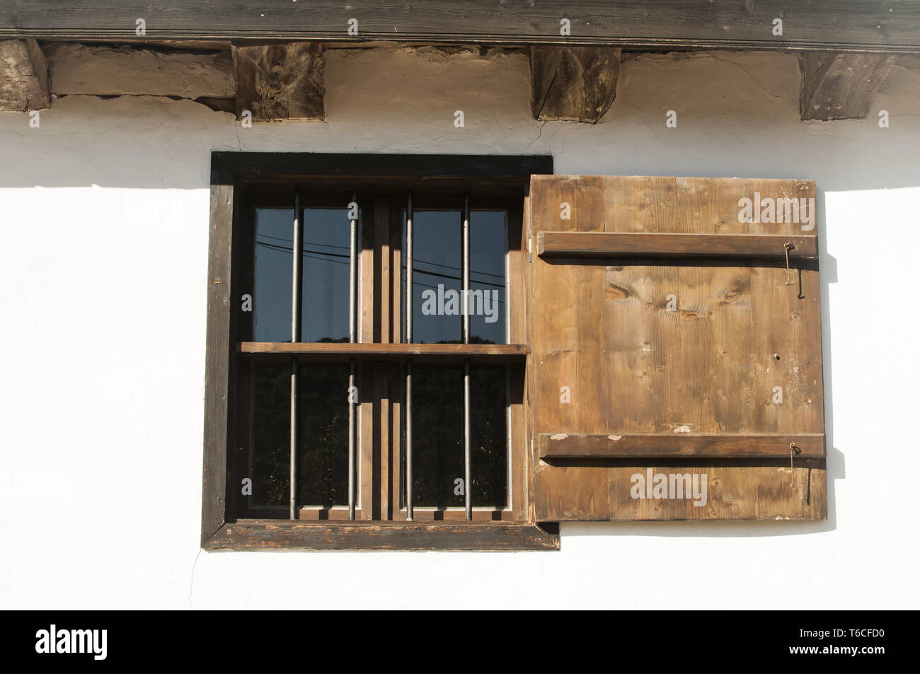 Old rural wooden window Stock Photo - Alamy