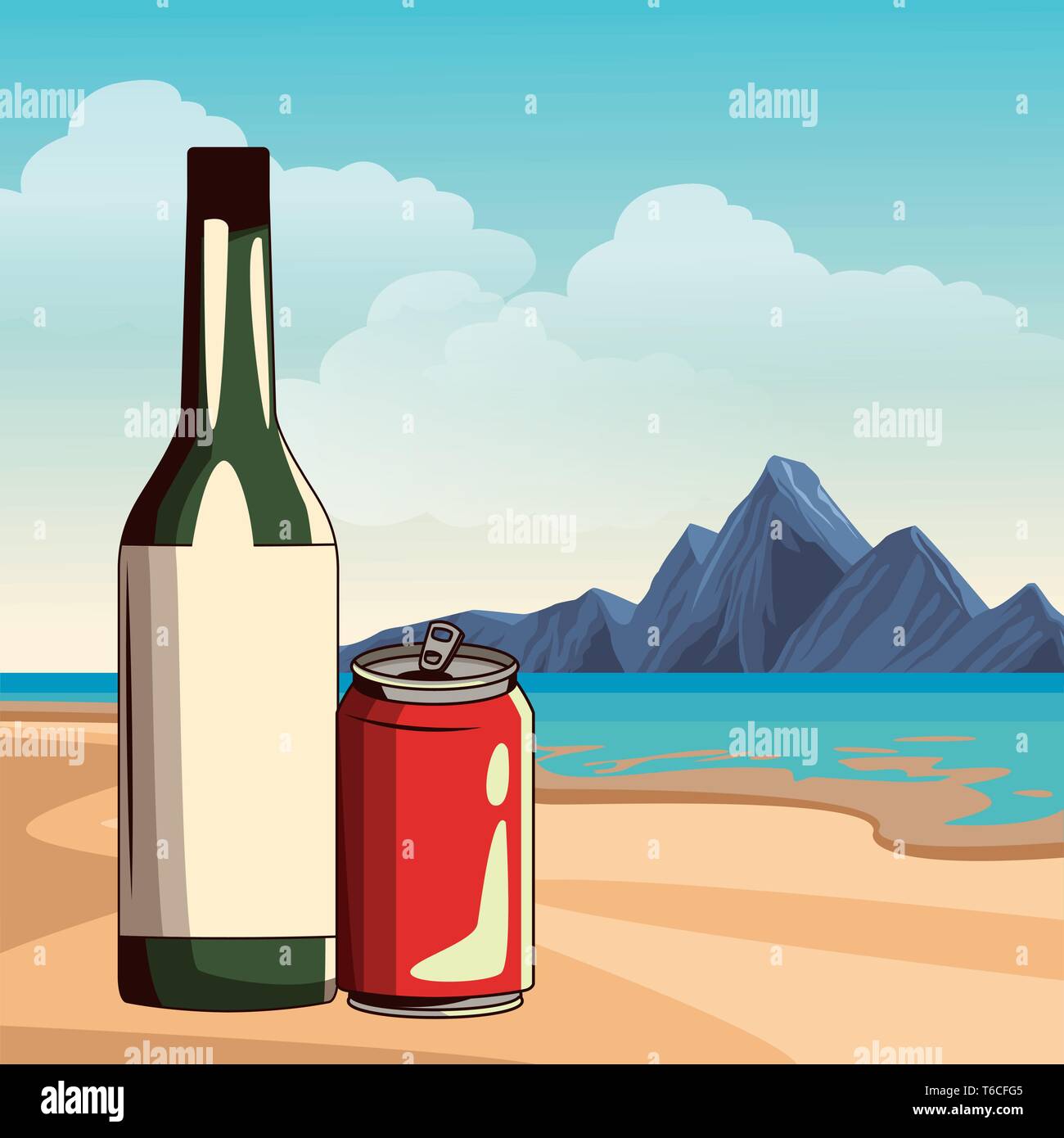alcoholic drinks beverages cartoon Stock Vector Image & Art - Alamy