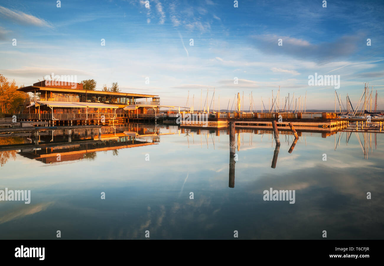 Restaurant in Rust on Lake Neusiedl Stock Photo - Alamy