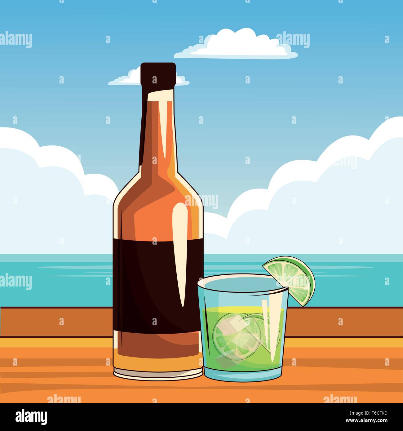 alcoholic drinks beverages cartoon Stock Vector Image & Art - Alamy