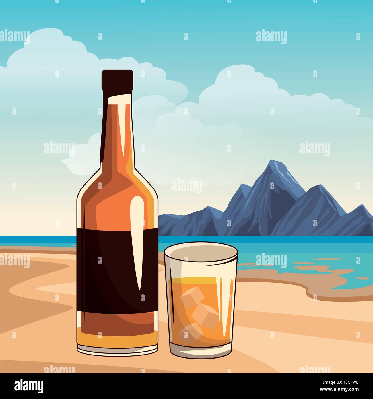 alcoholic drinks beverages cartoon Stock Vector Image & Art - Alamy