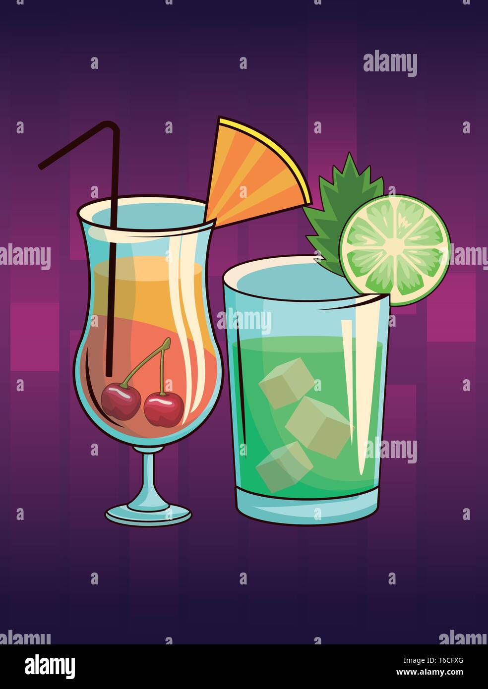 alcoholic drinks beverages cartoon Stock Vector Image & Art - Alamy
