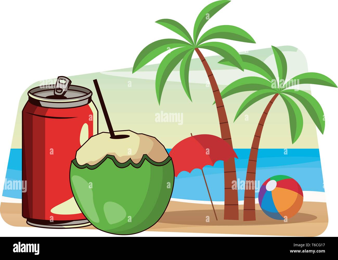 refreshing drinks cartoon Stock Vector Image & Art - Alamy