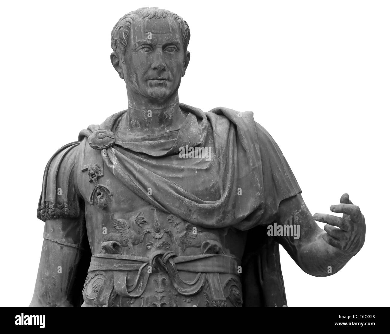 bronze statue of Julius Caesar in Rome Italy Stock Photo - Alamy