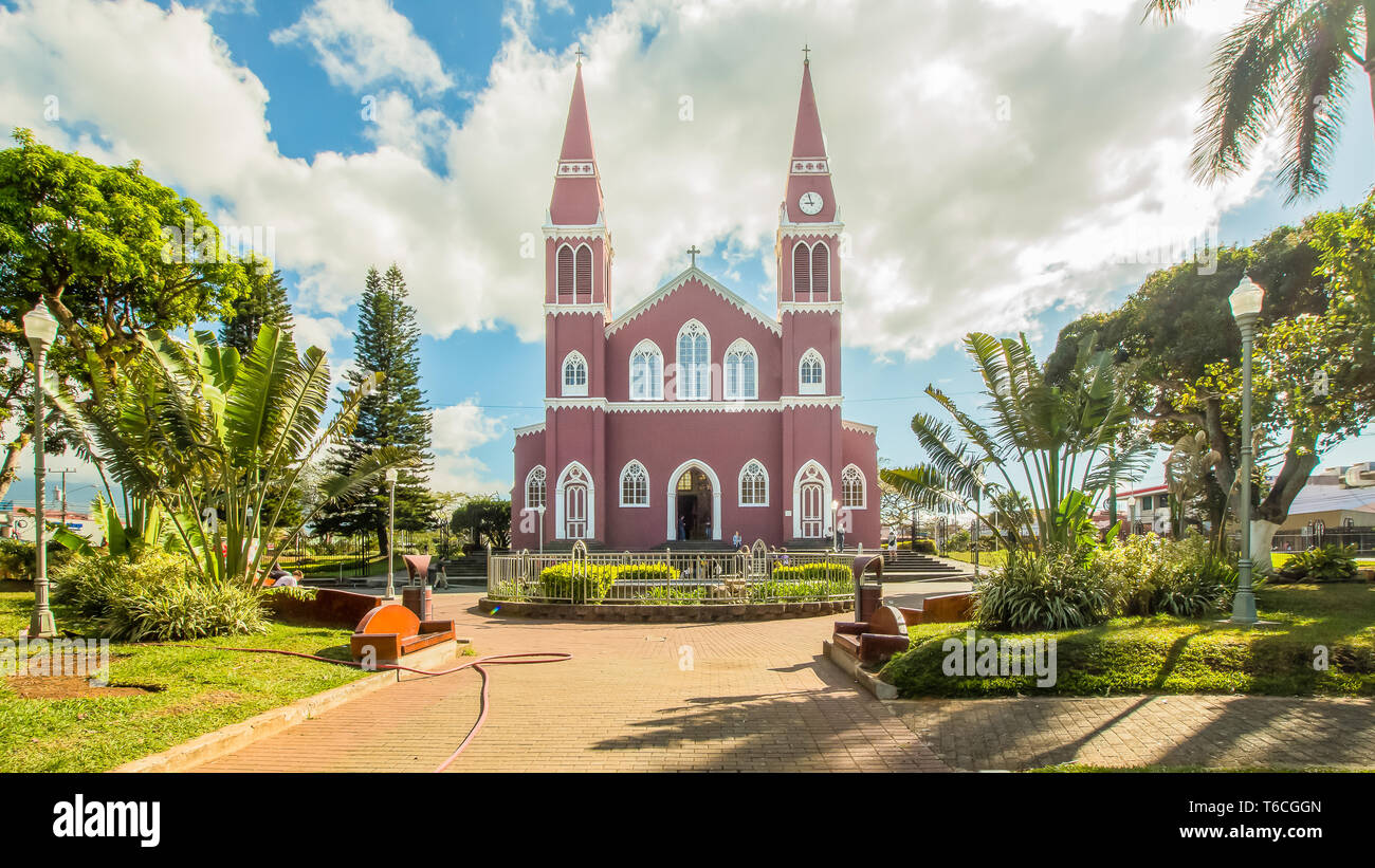 Our Lady of the Mercedes church Grecia village Costa Rica Stock Photo ...