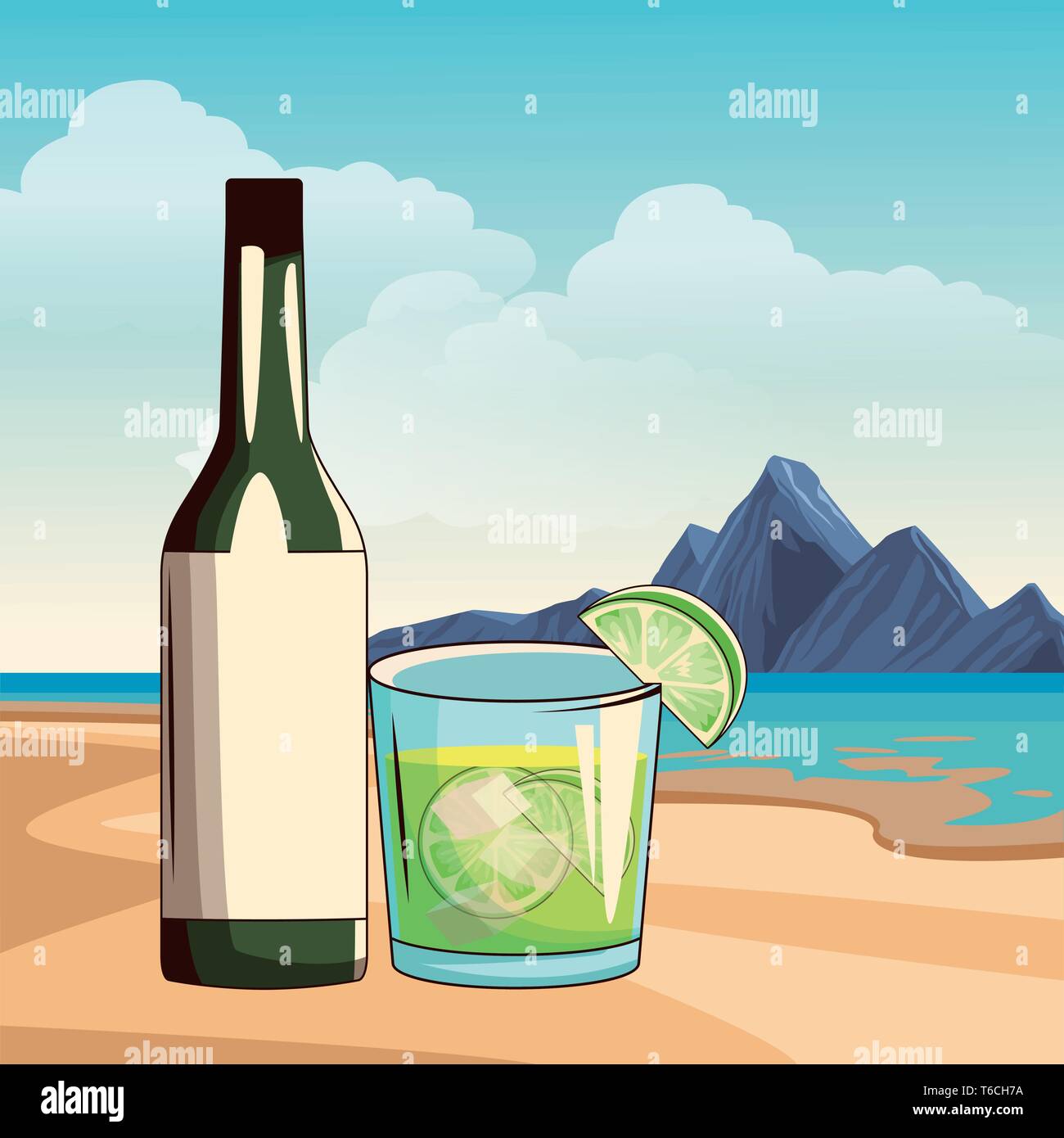 alcoholic drinks beverages cartoon Stock Vector Image & Art - Alamy