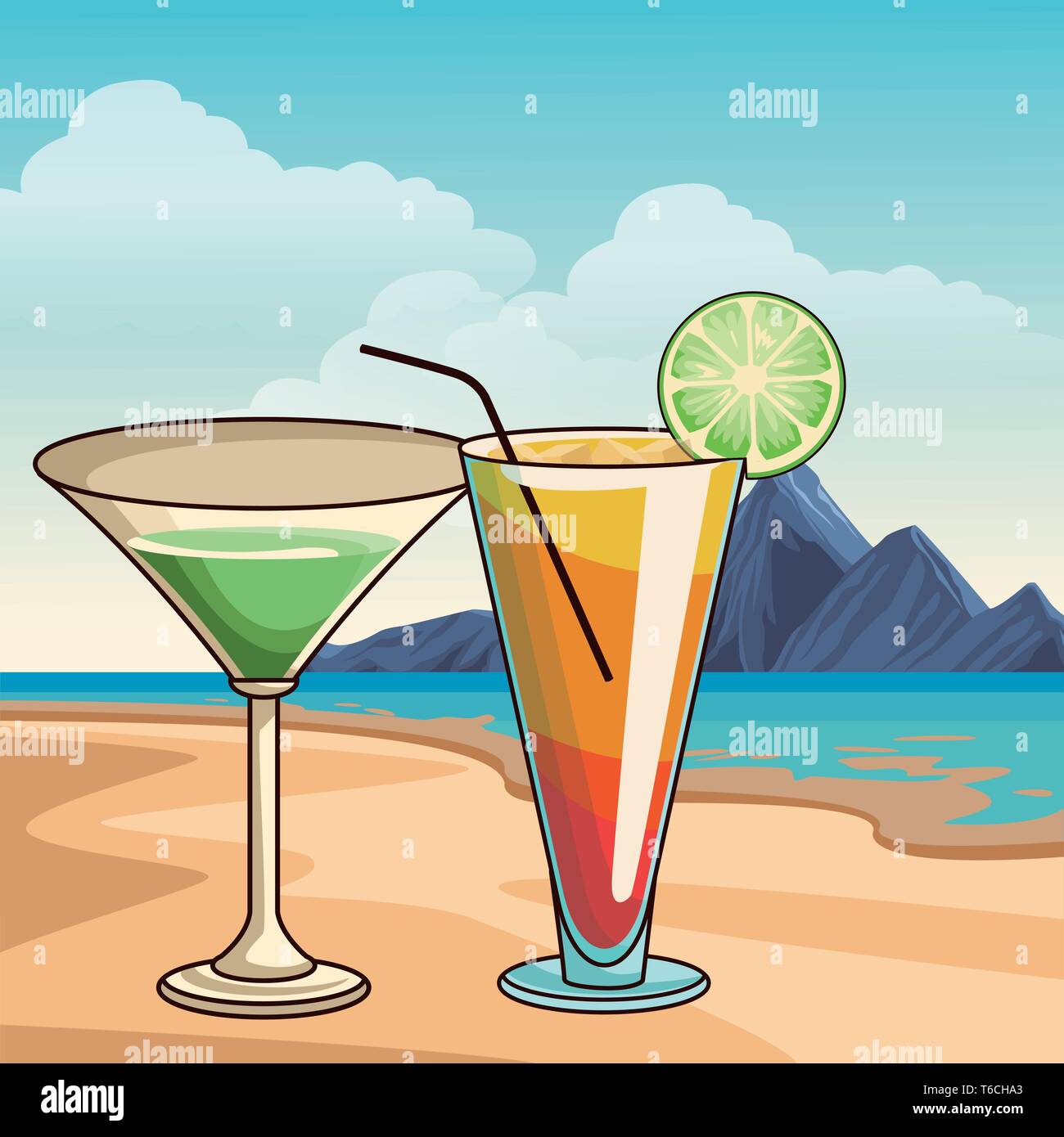 alcoholic drinks beverages cartoon Stock Vector Image & Art - Alamy