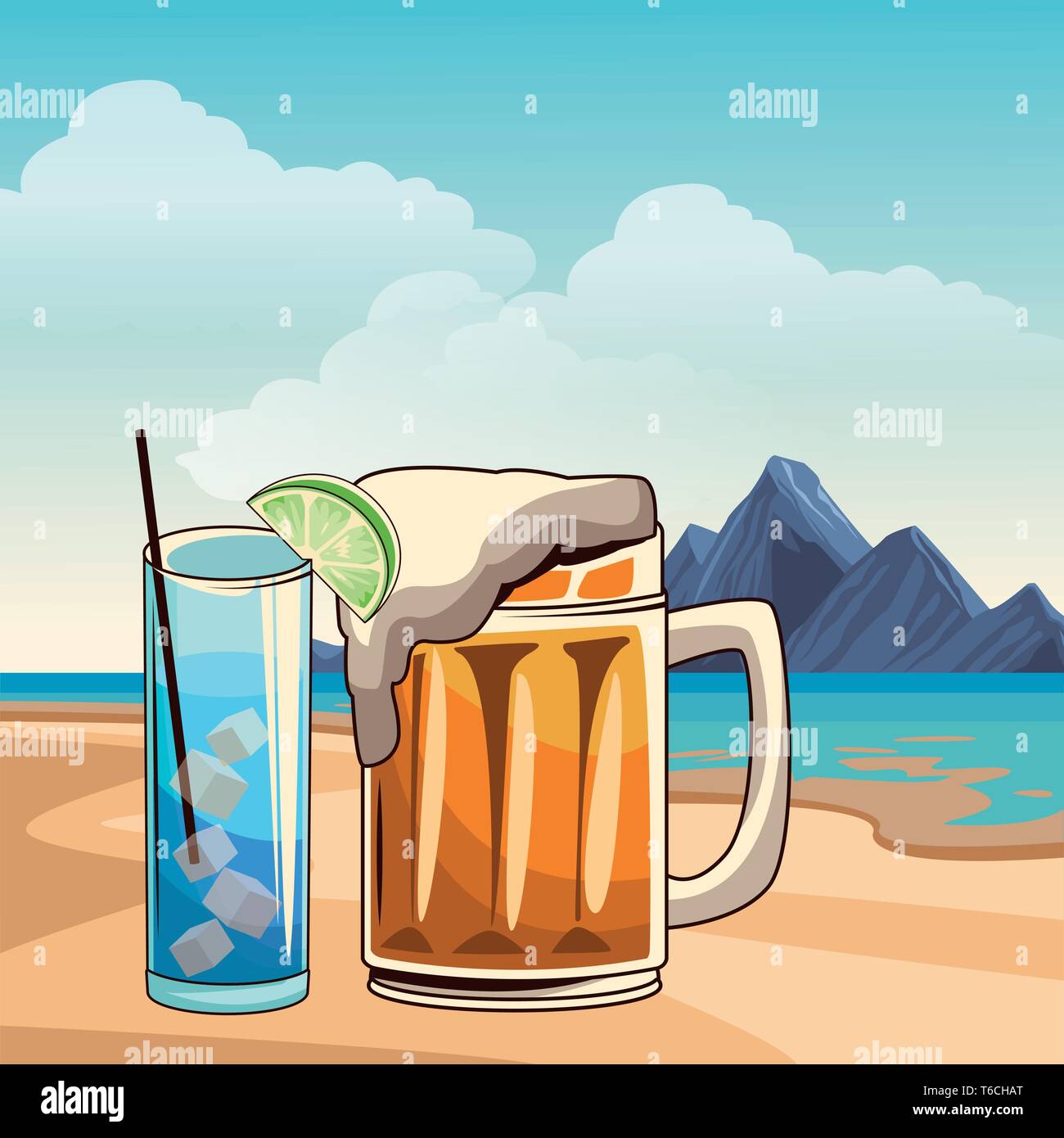 alcoholic drinks beverages cartoon Stock Vector Image & Art - Alamy