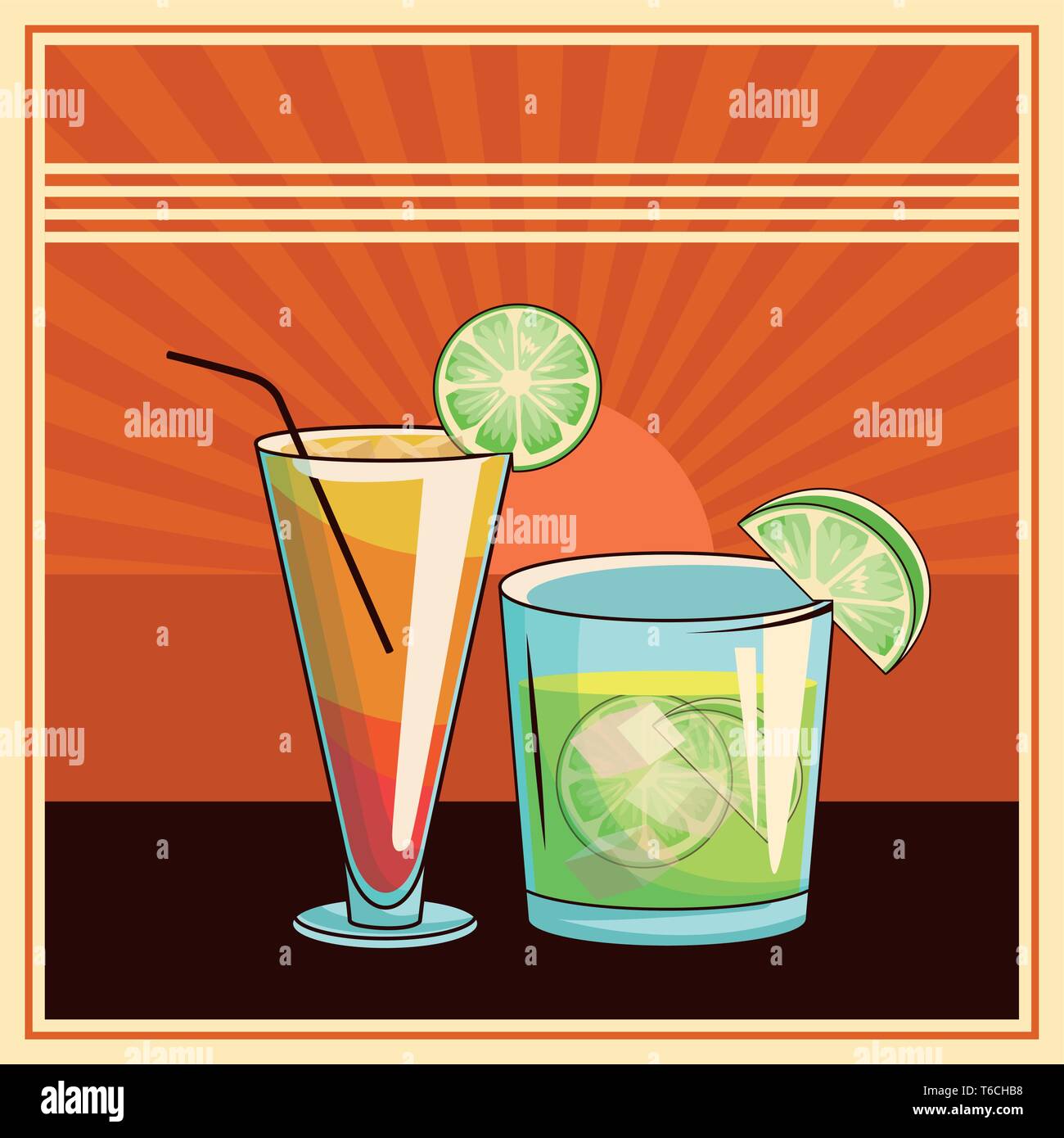 alcoholic drinks beverages cartoon Stock Vector Image & Art - Alamy