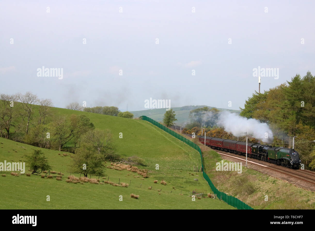 RYTC Great Britain steam hauled railway tour on West Coast Main Line ...