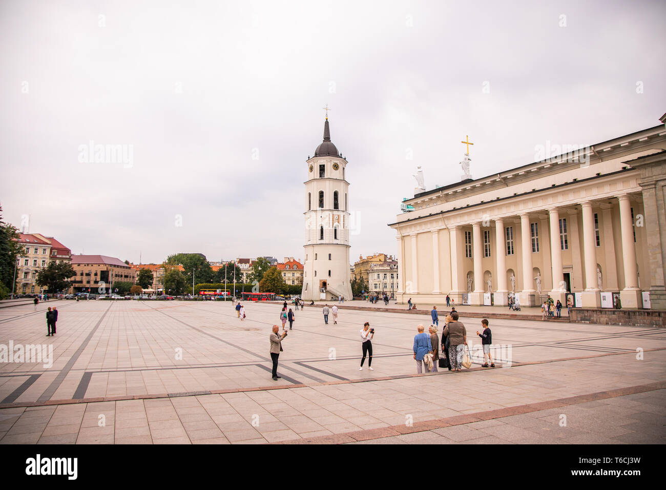 The Cathedral Square in Vilnius is the main square of the Vilnius Old ...