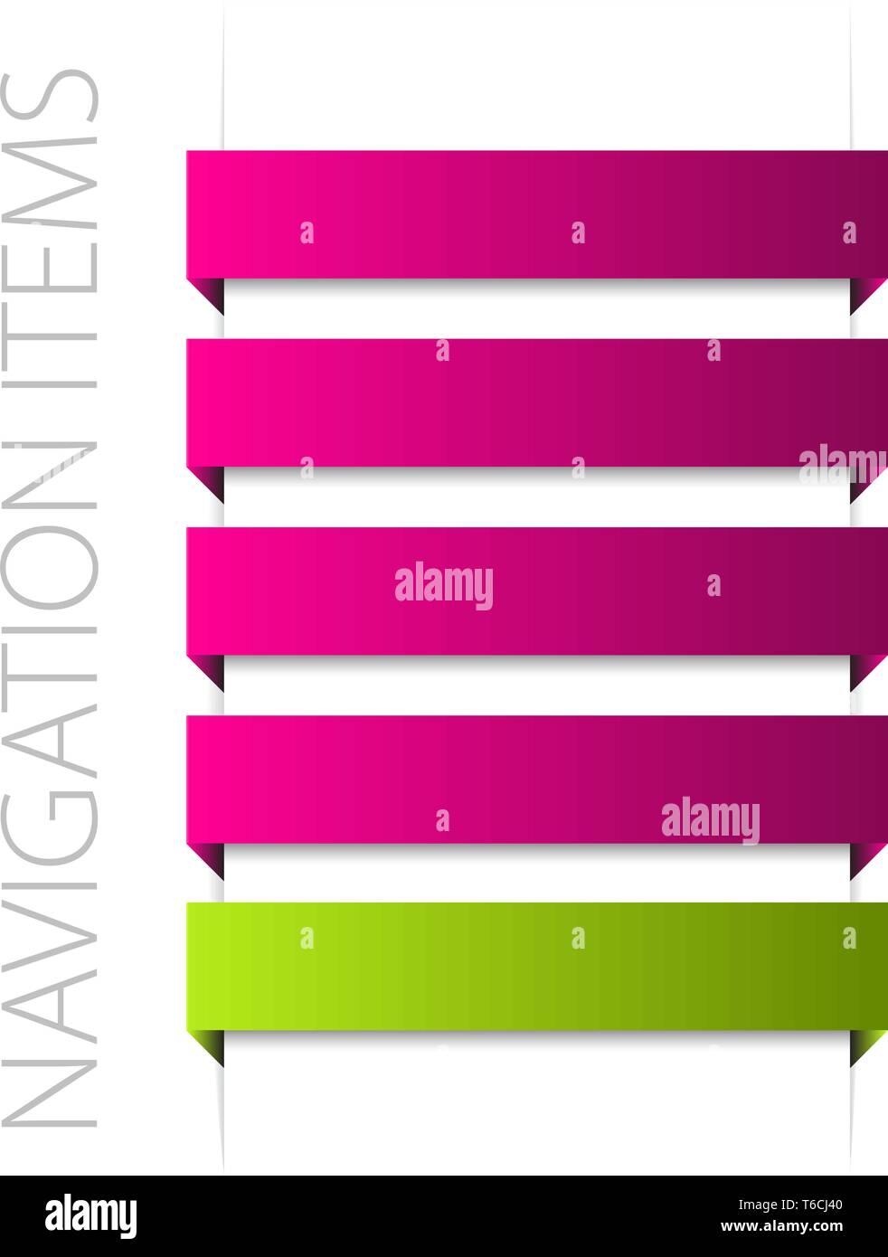 modern pink navigation items on white background (vector Stock Vector ...