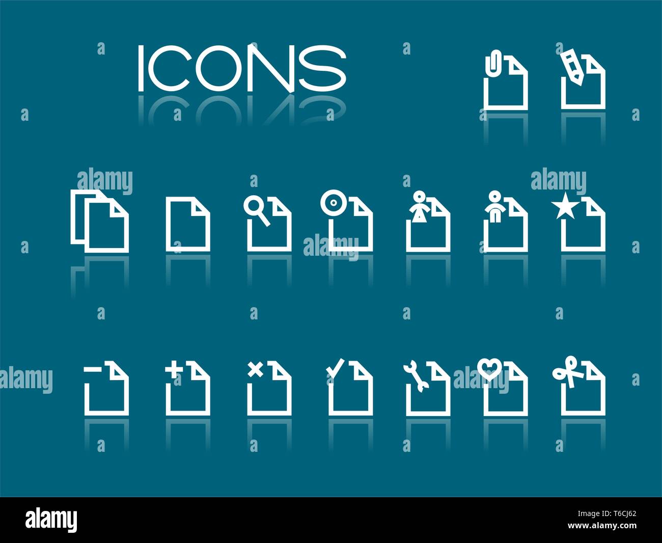 Copy file simple icons Stock Vector Images - Alamy