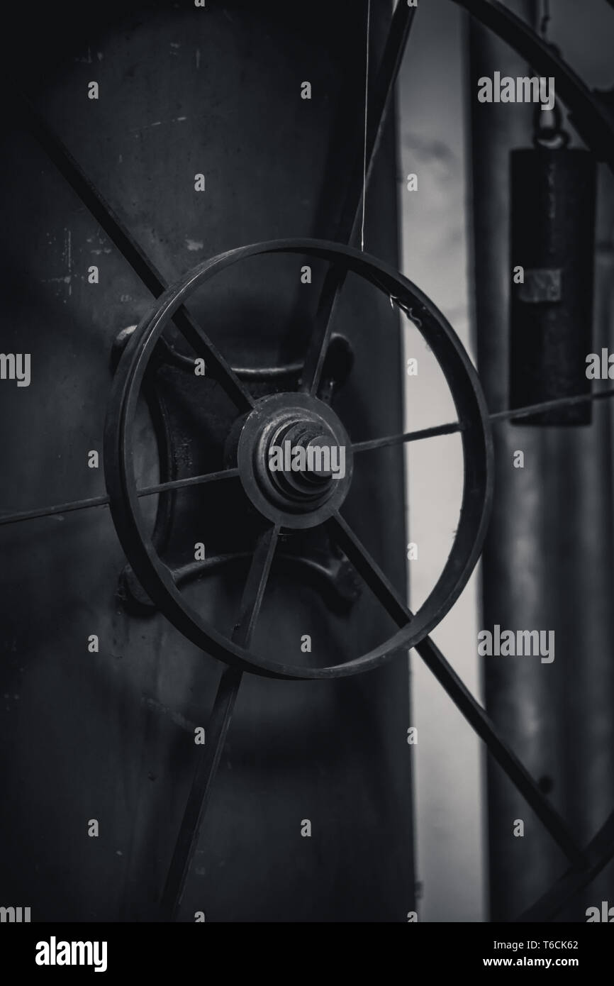 Detailed shot of an old vintage valve in a brewery, switzerland Stock ...