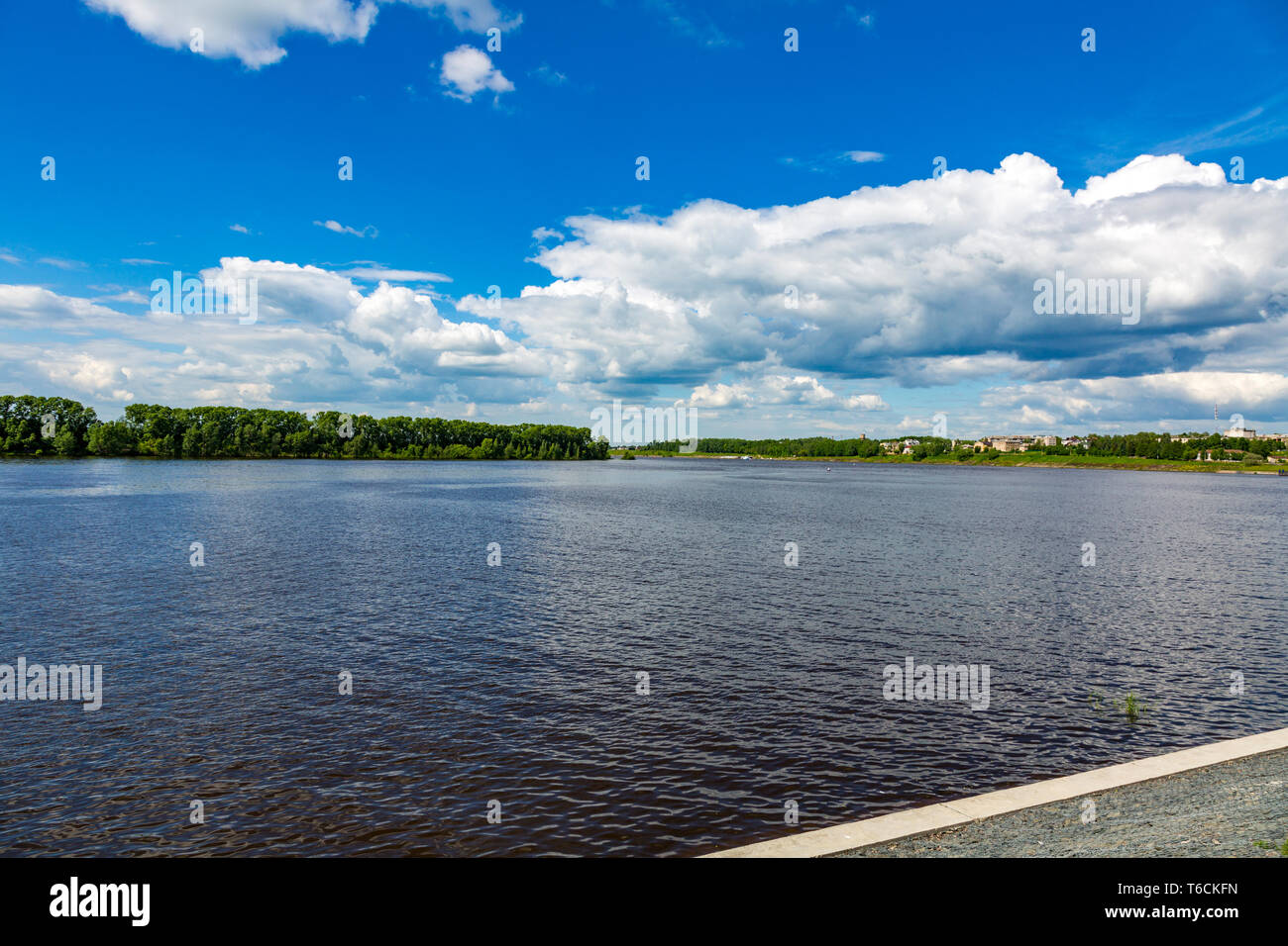The great russian river Volga Stock Photo - Alamy