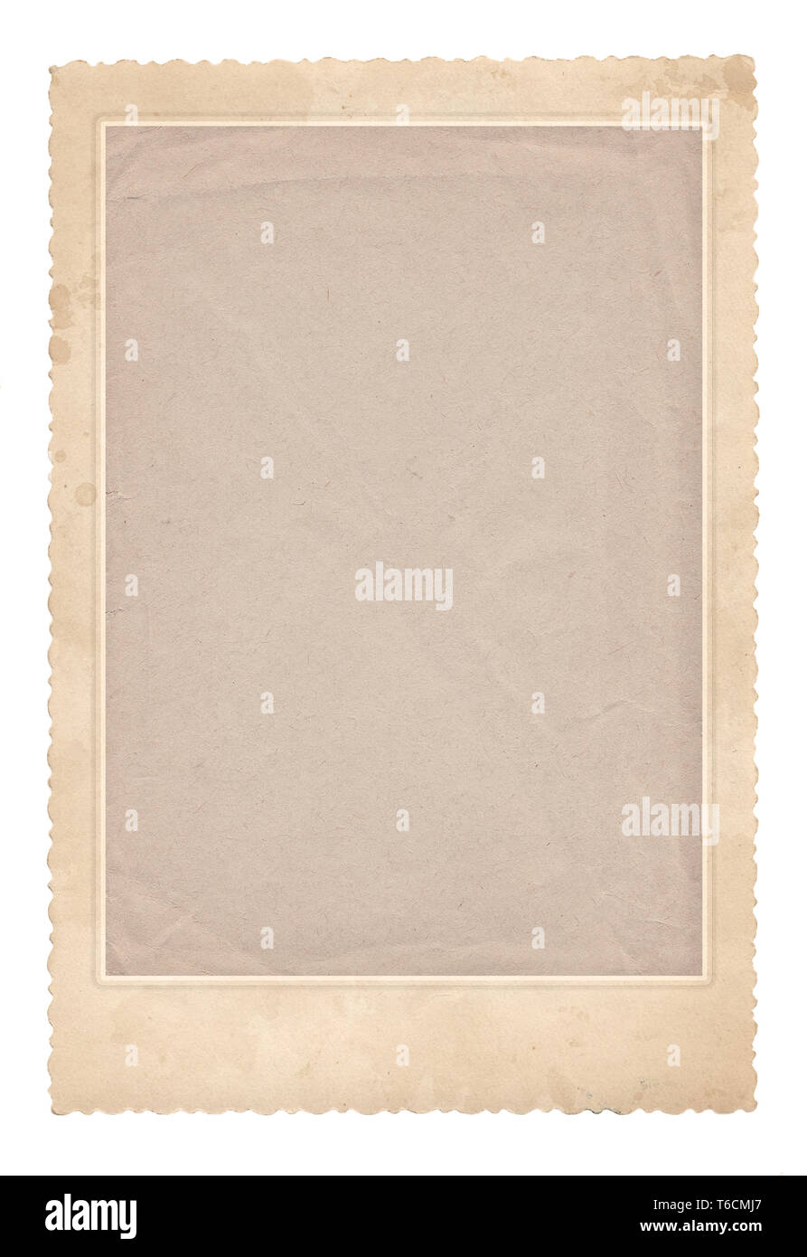 Old photo frame. Vintage paper. Retro card Stock Photo - Alamy
