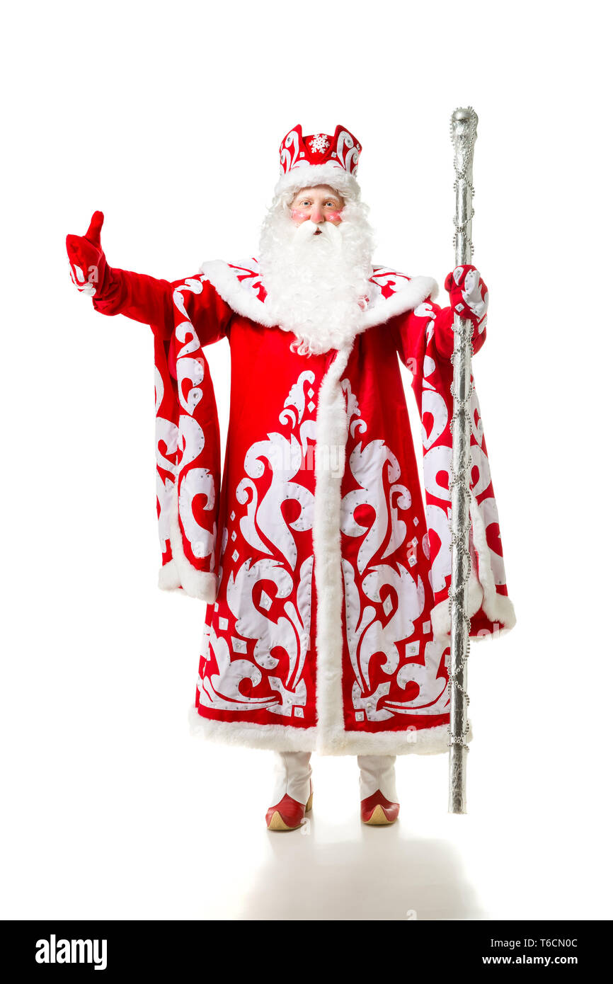 Santa Claus isolated on white background Stock Photo - Alamy