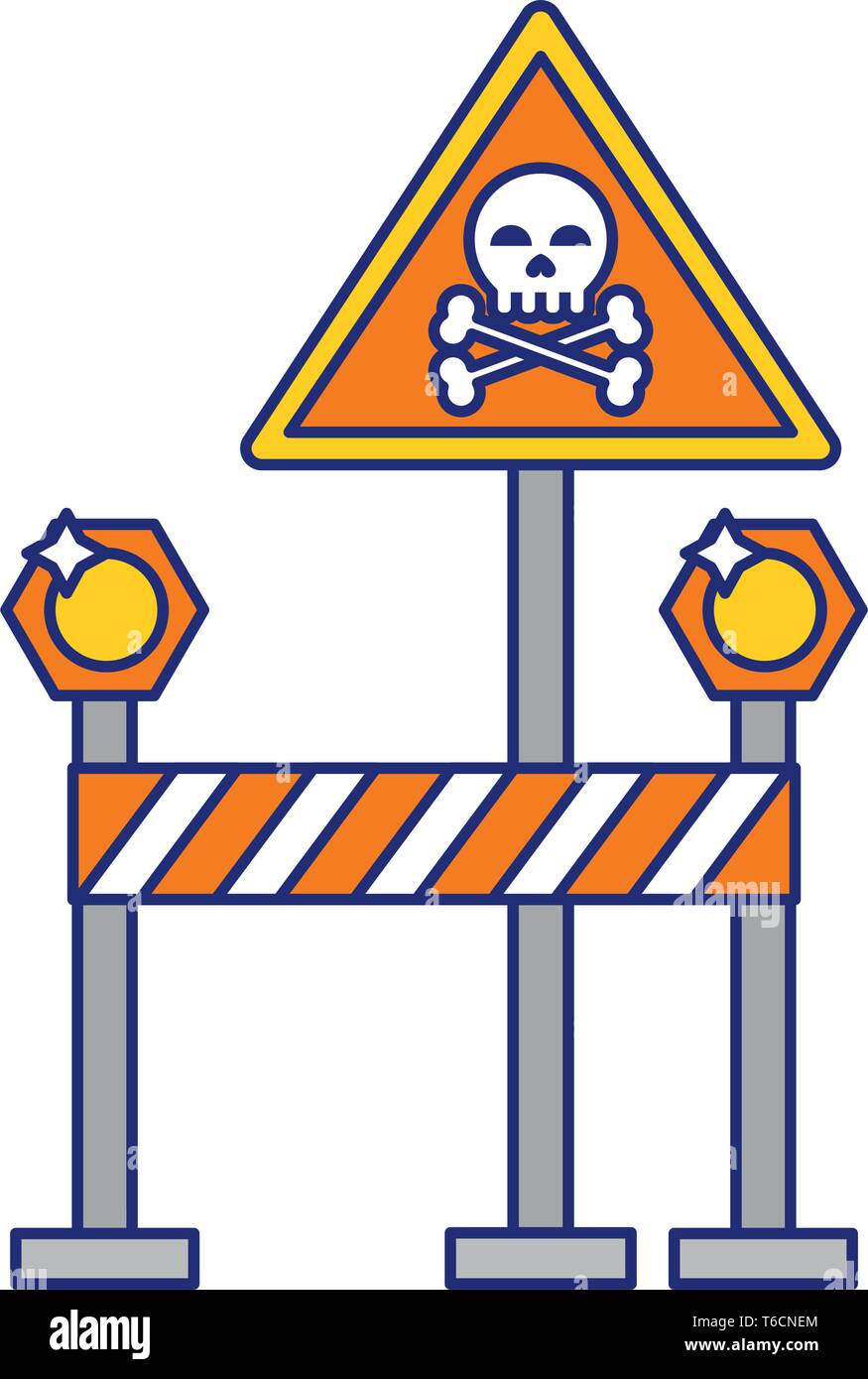 danger sign with tools blue lines Stock Vector Image & Art - Alamy