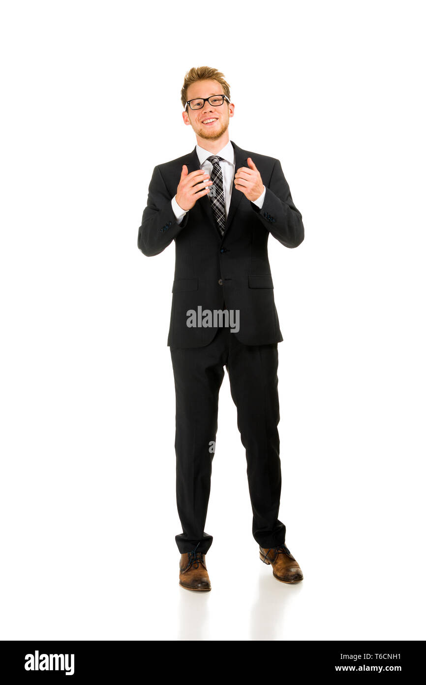 Full length portrait on young handsome man Stock Photo - Alamy