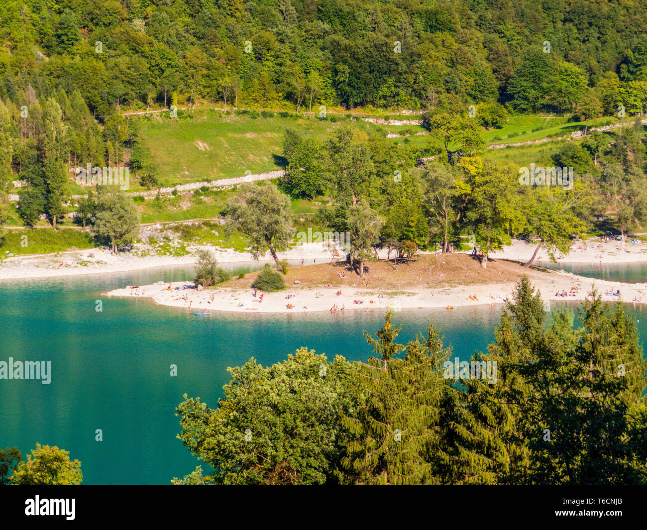 Lake of Tenno (Italian: Lago di Tenno) in Trentino, Italy Stock Photo ...