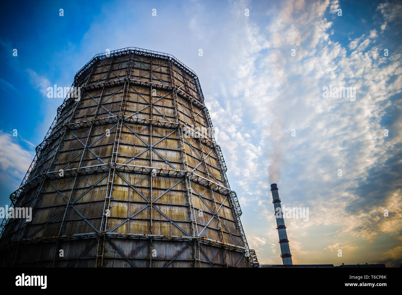 Big factory chimney hi-res stock photography and images - Alamy