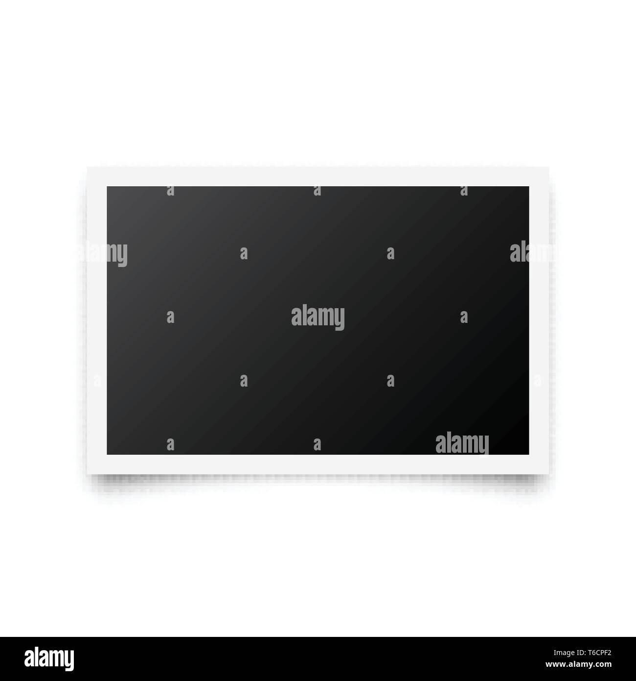 Photo card frame,film. Retro vintage photograph with shadow. Digital ...