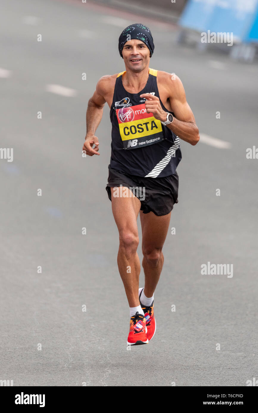 Fredison Costa racing at the Virgin Money London Marathon 2019, UK ...