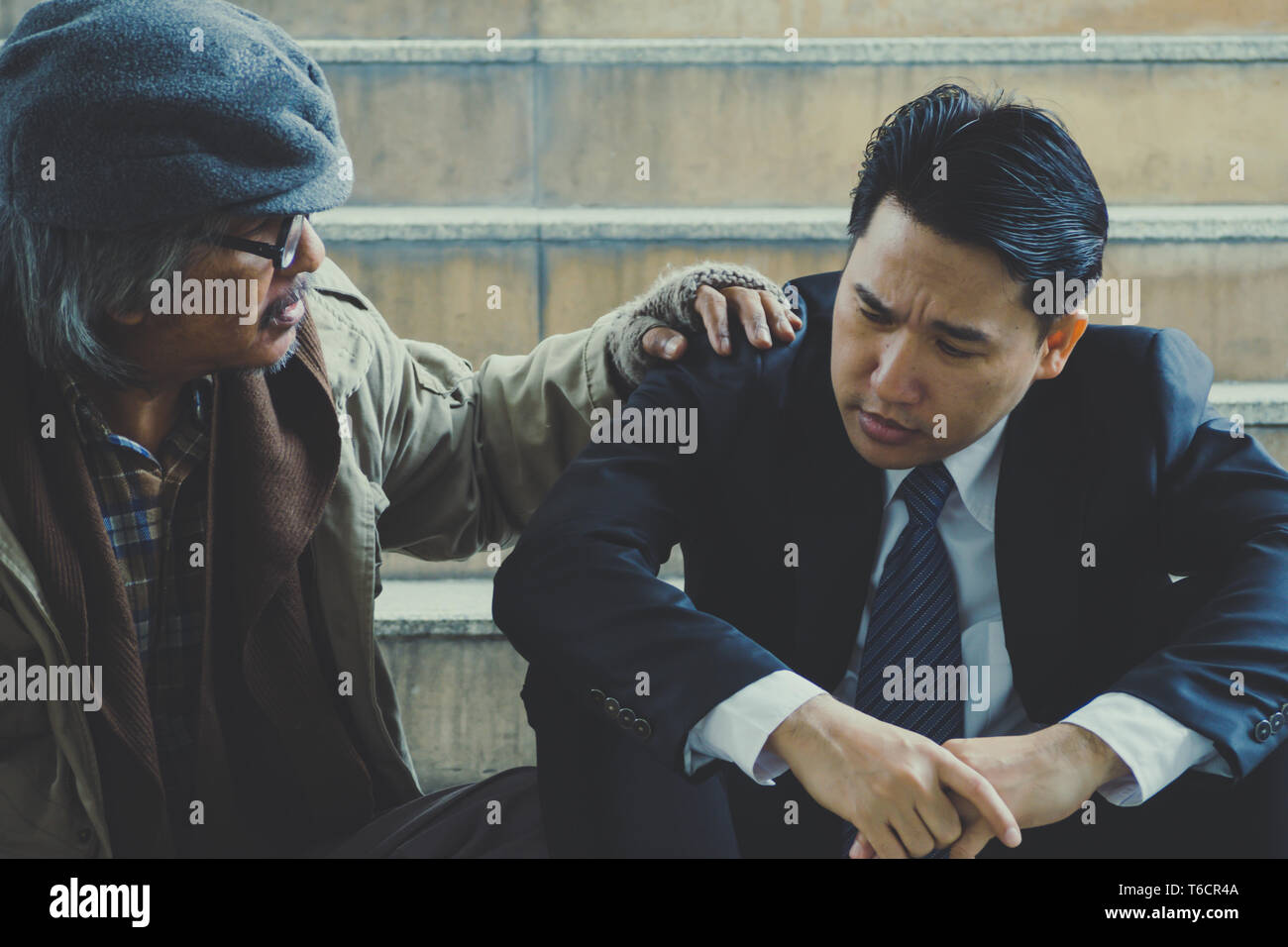 Homeless person business man hi-res stock photography and images - Alamy