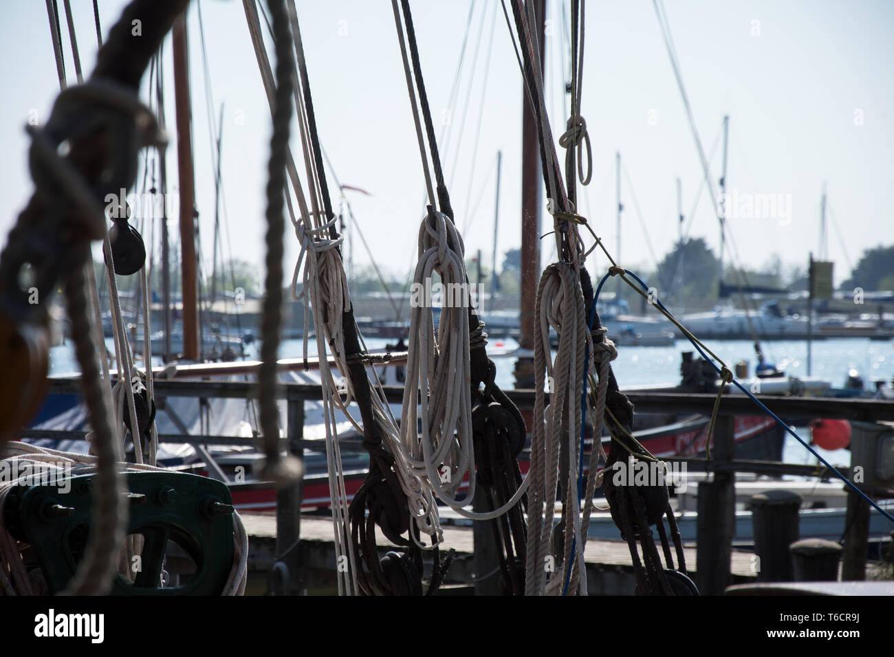 Ropes and rigging Stock Photo - Alamy