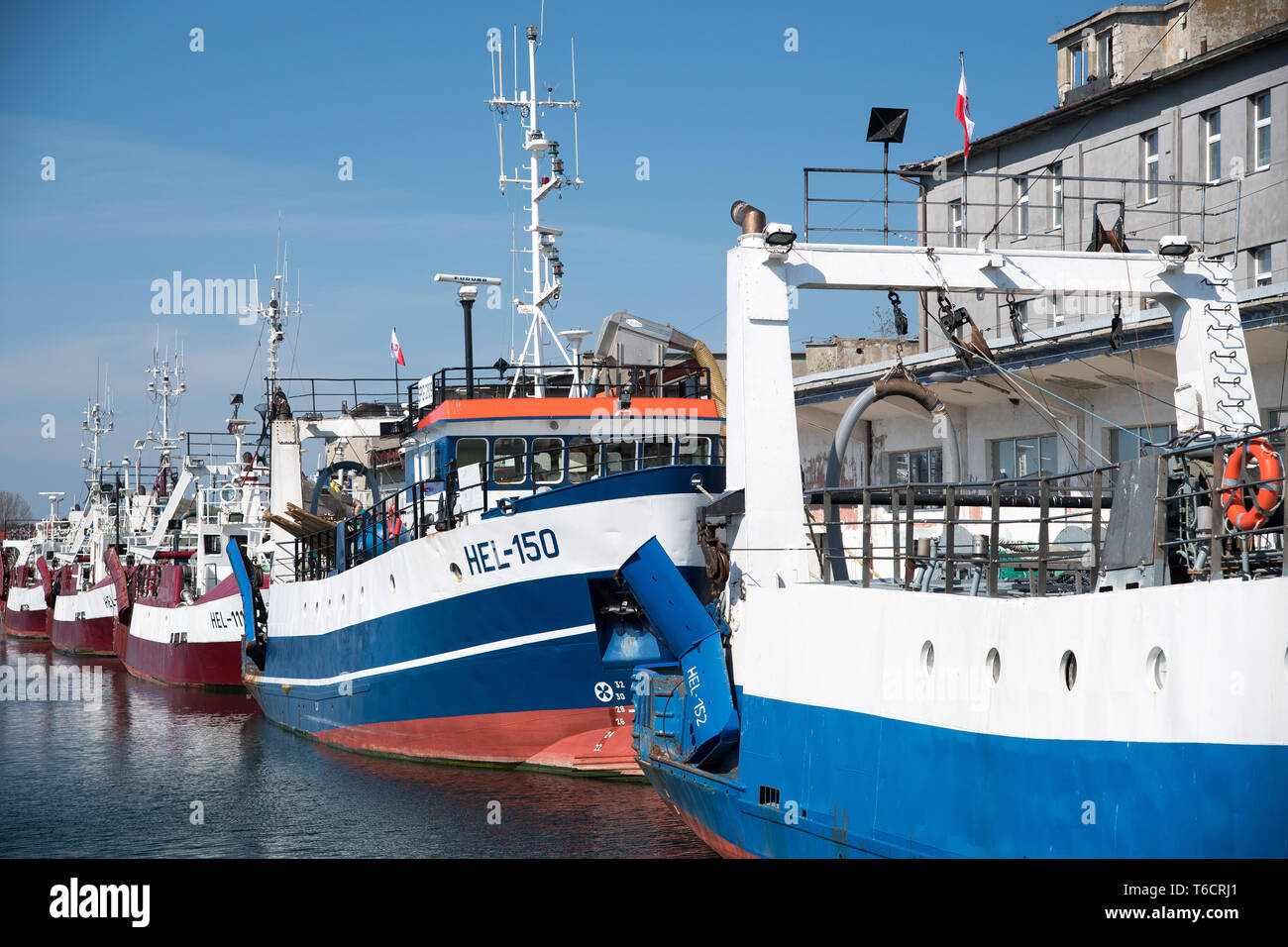 Fishing boats in harbour poland hi-res stock photography and images - Alamy