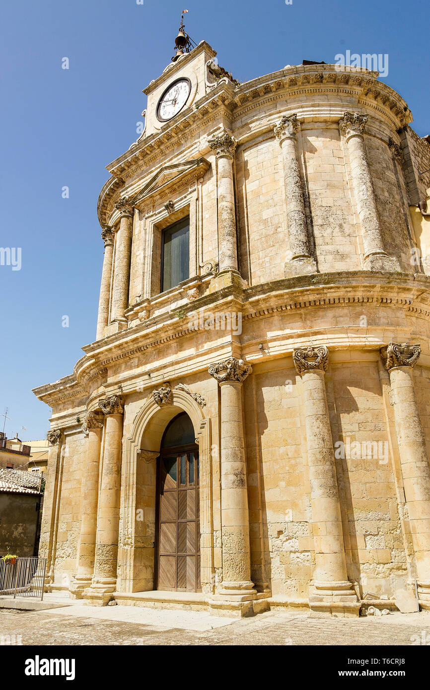 Facade of San Giacomo Church in Buscemi - Province of Syracuse, Italy ...
