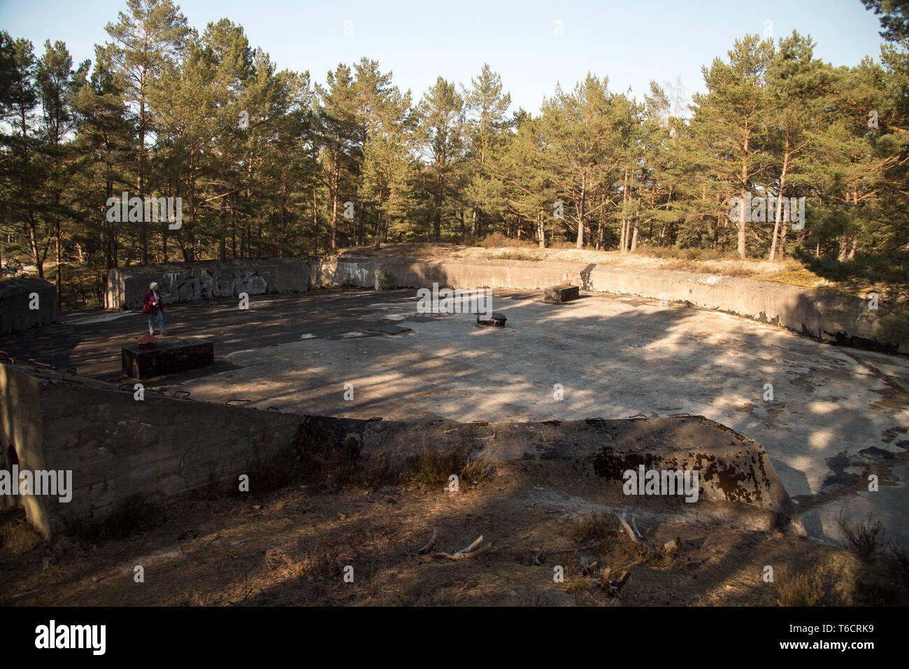 Position of Turret B3 Caesar gun emplacement of three Nazi German naval ...