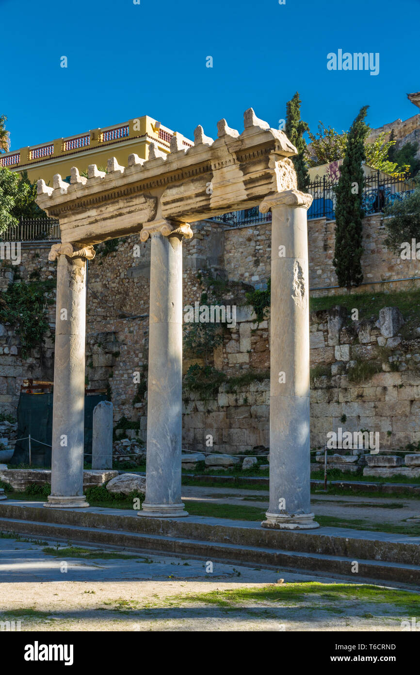 Columns at the Roman Agora in Athens, Greece Stock Photo - Alamy