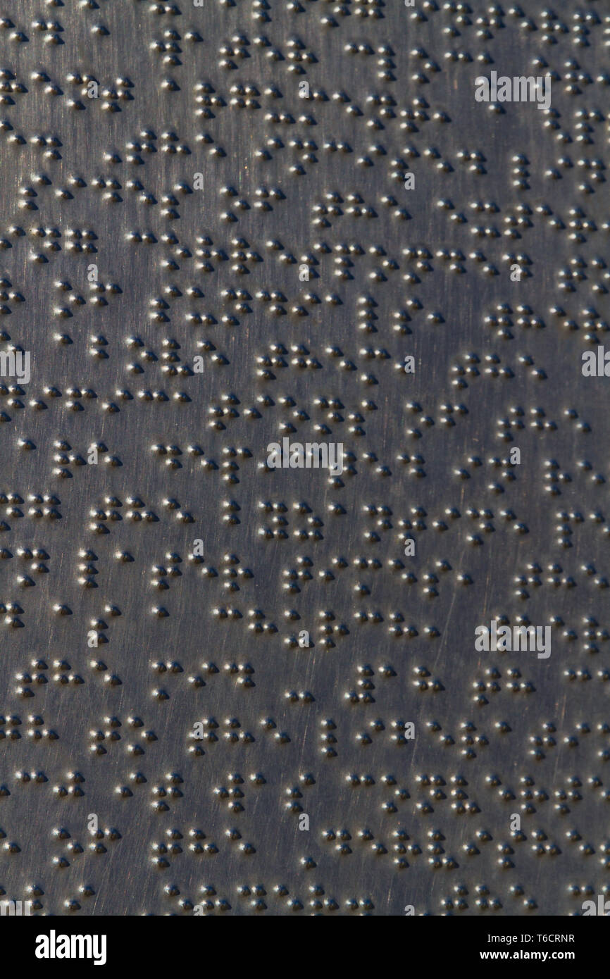 Braille plaque hi-res stock photography and images - Alamy