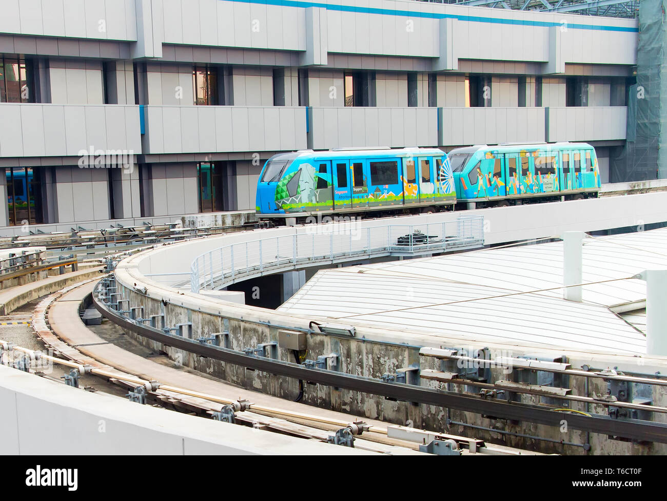 Changi airport skytrain. Singapore Stock Photo - Alamy