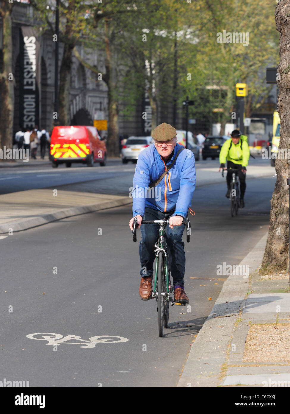 Angry snarling man Cycling in London, England, UK Stock Photo - Alamy